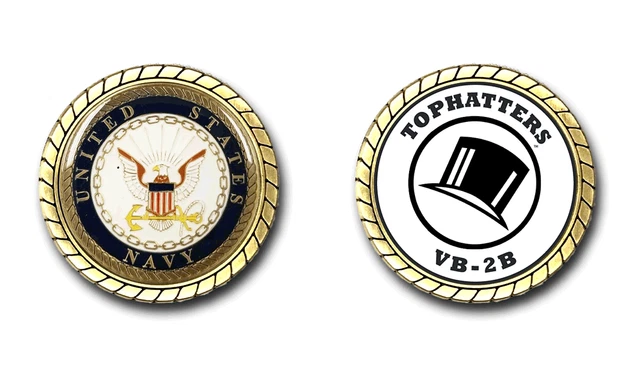 VB-2B TOPHATTERS US Navy Challenge Coin Officially Licensed US Navy $16 ...