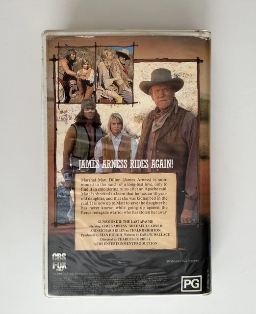 GUNSMOKE 2 - The Last Apache [VHS] CBS Fox Big Box Ex-Rental Video Tape ...
