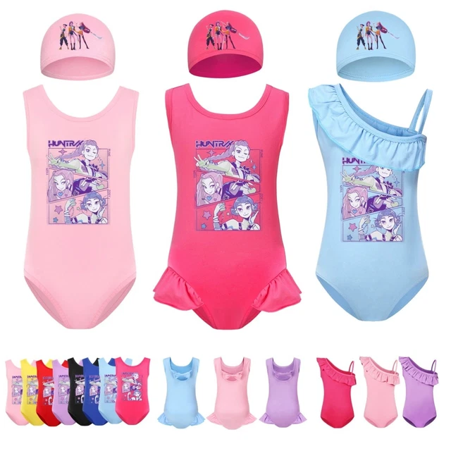 GIRLS KPOP DEMON Hunters Swimming Costume One Piece Swimsuit Swimwear ...