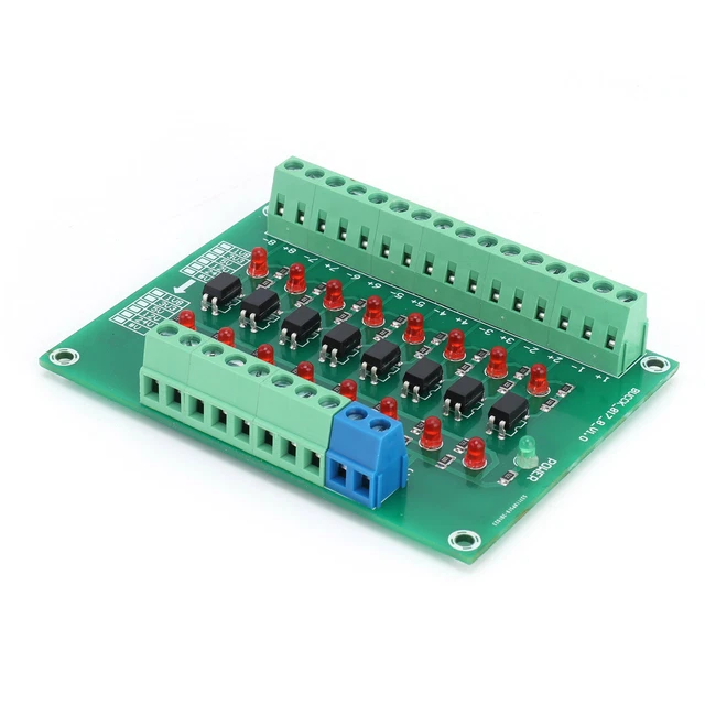 OPTICAL ISOLATION MODULE 20KHZ 12V To 3.3V 8Channel Optocoupler PLC ...