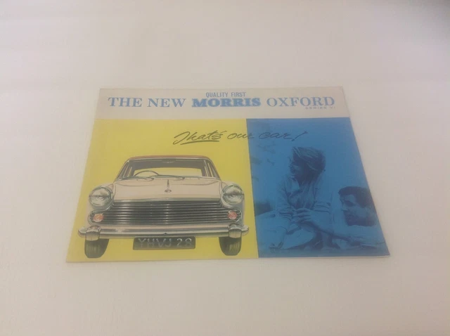 MORRIS OXFORD SERIES VI / Six / 6 1960`s Original Sales Brochure New ...