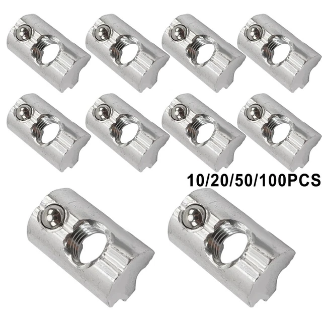 ALUMINUM SLIDING BLOCK W/ Stainless Steel Spring Ball Solar M8 Thread ...