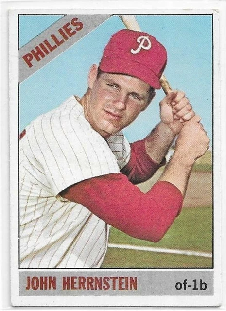CARTE DE BASEBALL John Herrnstein 1966 Topps #304 Philadelphia Phillies ...