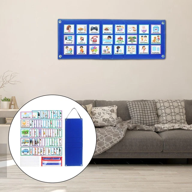 VISUAL SCHEDULE CALENDAR Chart Learning Materials Routine Cards for ...