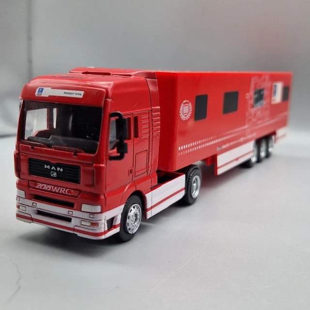 MAJORETTE MAN PEUGEOT WRC LKW Diecast Modell - guter gebrauchter ...