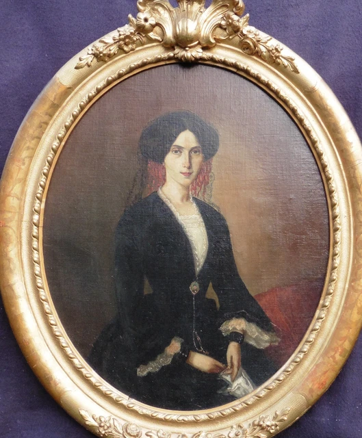 PORTRAIT DE FEMME Epoque Second Empire Huile/Toile du XIXème siècle EUR 580,00 - PicClick FR