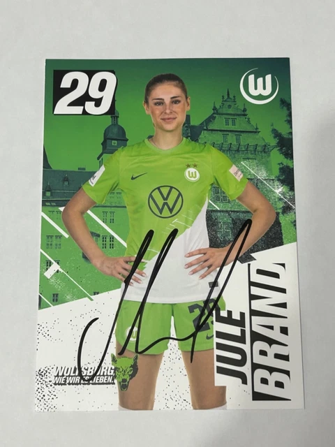 JULE BRAND Autogramm Fußball DFB VfL Wolfsburg TSG 1899 Hoffenheim EUR ...