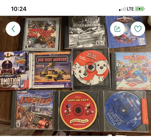 10 PC CD Rom Childrens Games $50.00 - PicClick