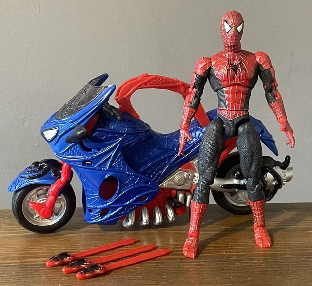 SPIDER MAN MOVIE Missile Firing Web Cycle 6" Poseable Action Figure Toybiz 2004 £26.95 - PicClick UK
