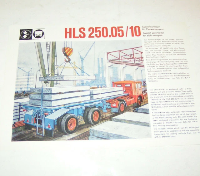 BROCHURE DDR RIMORCHIO - Plattentransport Semirimorchio Hls 250.05/10 ...
