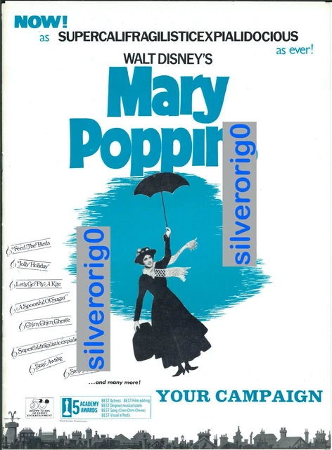 MARY POPPINS RERELEASE Campaign Book 1973 Walt Disney Julie Andrews £30 ...