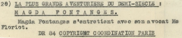 MAGDA FONTANGES, ACTRICE et journaliste. Maîtresse Mussolini ...