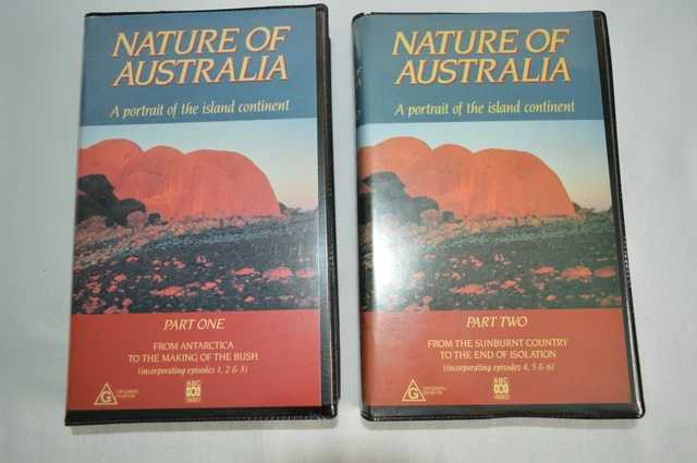 NATURE OF AUSTRALIA VHS Clamshell Box Part 1 & 2 John Wandenbeld Aus ...