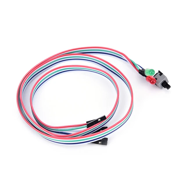 CASE DESKTOP ATX power on switch cable reset with HDD LED light for ...