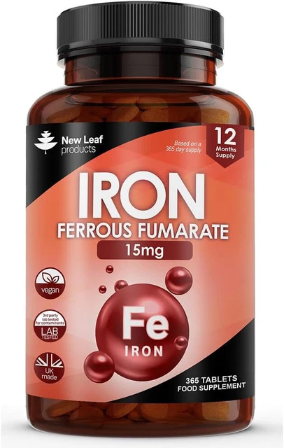 GENTLE IRON TABLETS High Strength 15mg - (12 Month Supply) 365 Iron ...