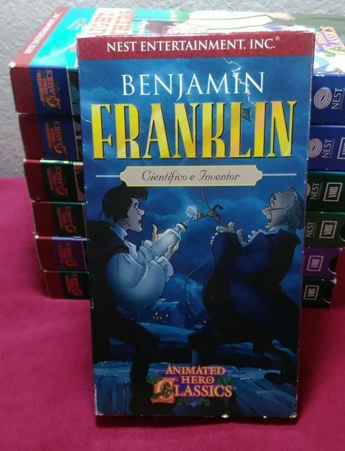 LOT OF 6 Animated Hero Classics VHS SPANISH Benjamin Franklin harriet ...