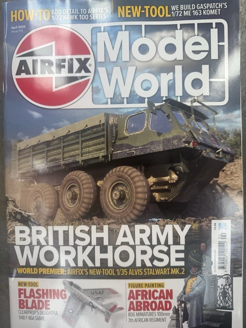 AIRFIX MODEL WORLD magazine April 2025 British Army 1/35 Alvis Stalwart ...