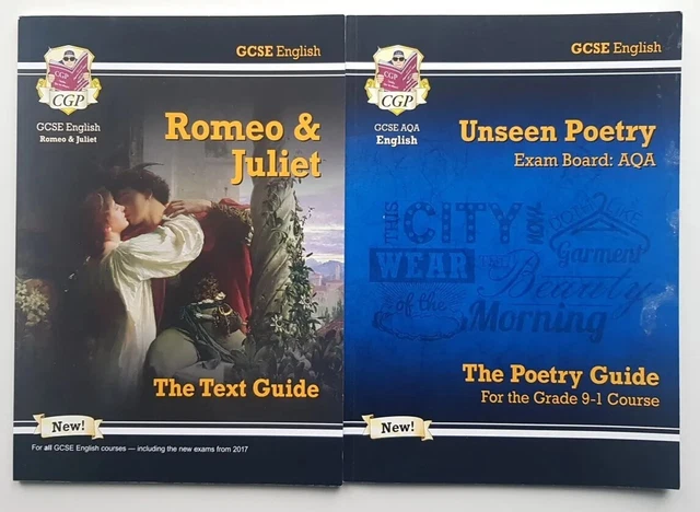 GCSE CGP ROMEO &Juliet, Unseen Poetry, Poetry Guide and Text Guide £10. ...