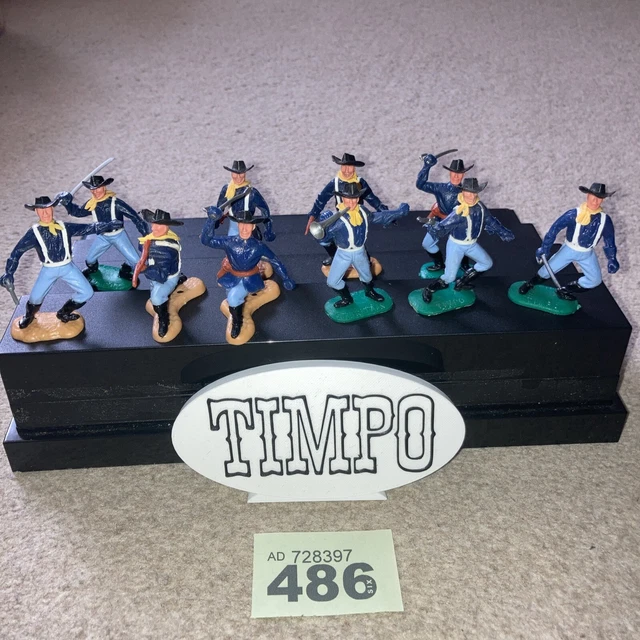 VINTAGE TIMPO AMERICAN Union Cavalry Infantry Soldiers Complete X 10 £ ...