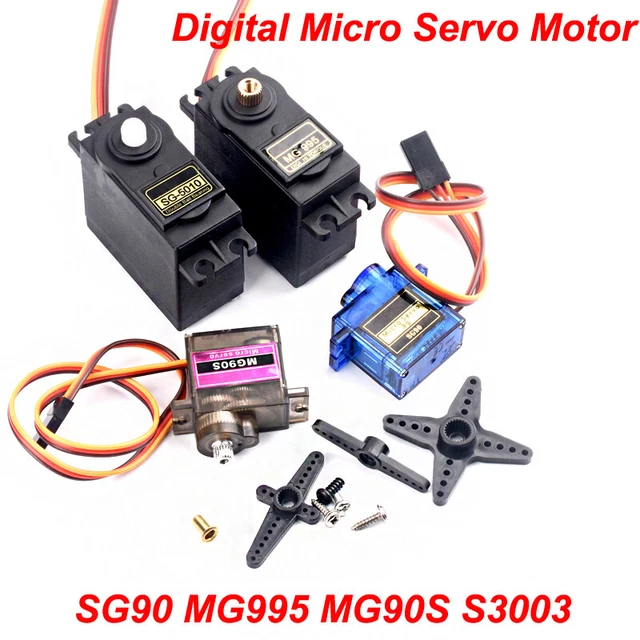 MG995 MG90S S3003 Metal Gear Micro Servomotore Digitale RC Elicottero ...