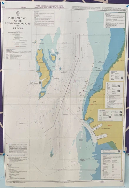 ADMIRALTY 8083 PORT APPROACH GUIDE LAEM CHABANG AND SIRACHA Map Chart ...