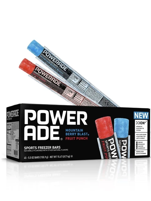 POWERADE SPORTS FREEZER Bars Giant Sized 5.5 oz Refreshing Ice Pops £18 ...