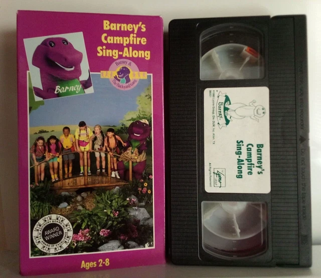 BARNEY'S CAMPFIRE SING-ALONG (VHS-1990) Backyard Gang~Ultra Rare 1st Ed ...