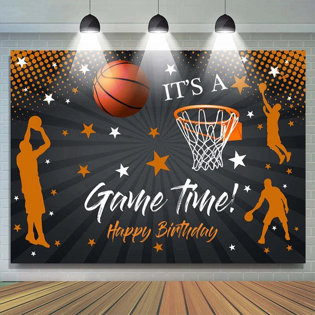 ITS A GAME Time Basketball Happy Birthday Backdrop $23.76 - PicClick AU