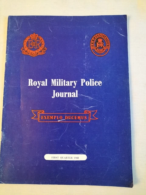 1968 ROYAL MILITARY Police Journal RMP 1st Quarter - British Army ...