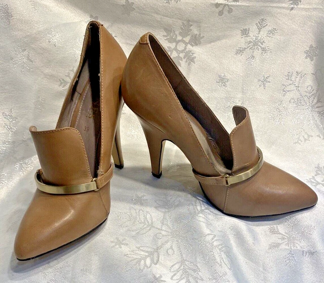 LADIES JONES BOOTMAKERS Brown High Stiletto Heel Shoes UK6 EU 39 £16.13 ...