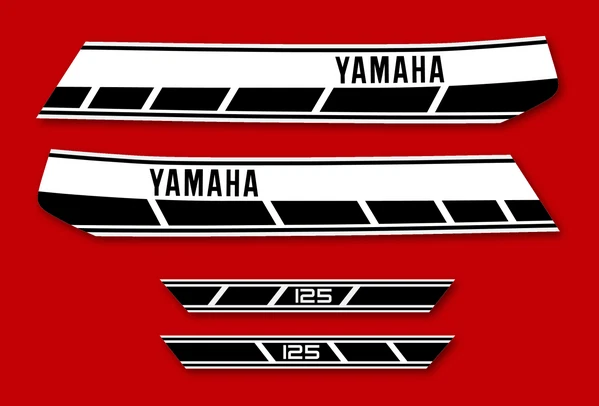 YAMAHA RD 125 1976 - Kit carrosserie Sticker decals - RDX 125 1976 ...