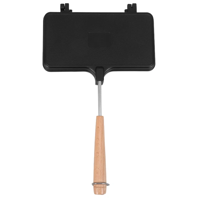 DOUBLE SIDED SANDWICH Maker Aluminum Grill Skillet Campfire Griddle £41 ...