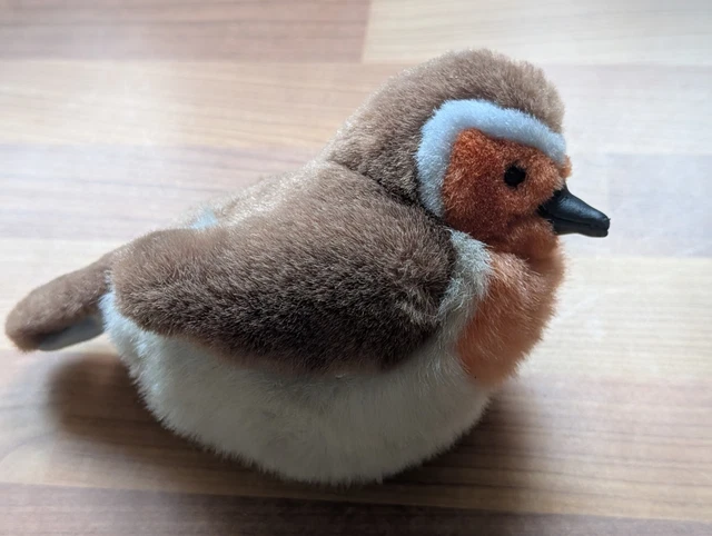 WILD REPUBLIC EUROPEON ROBIN Bird Plush Toy K&M International RSPB £10. ...