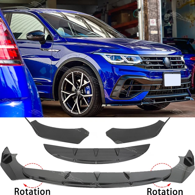 FOR VW TIGUAN R-Line MK2Gloss Black Front Bumper Splitter Spoiler Lip ...