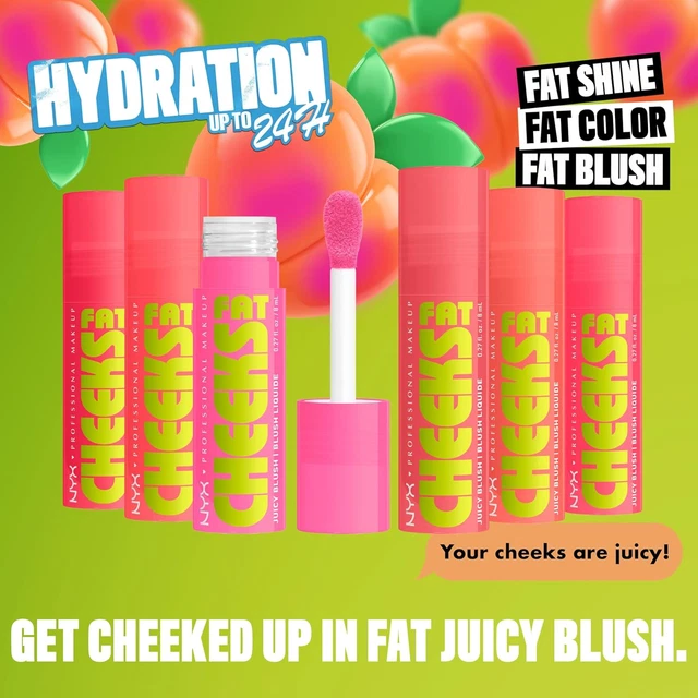 FAT CHEEKS JUICY Liquid Blush, Bouncin' Berry, 8 Ml $26.99 - PicClick AU