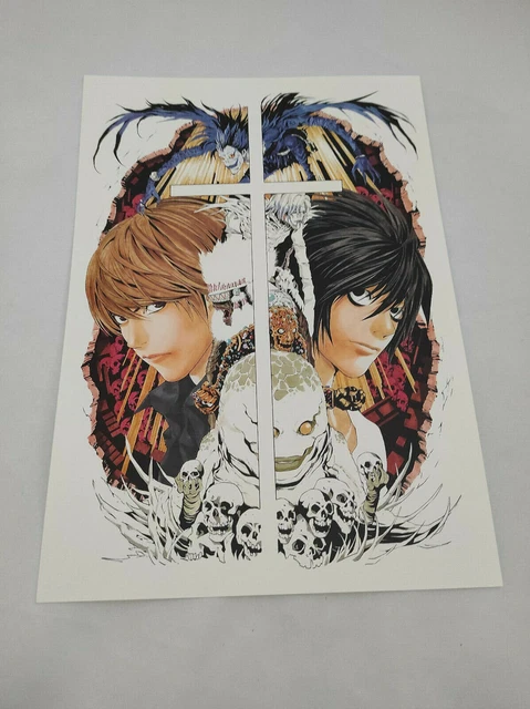 DEATH NOTE OFFICIAL ART Illustration A3 Death Box Takeshi Obata NEW L Kira Light EUR 15,00 ...