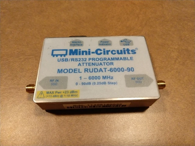 MINI-CIRCUITS 90 DB, 0.25dB Step Programmable Attenuator, 1-6000 MHz ...