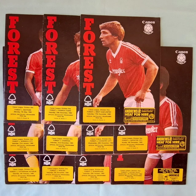 14 X 1973-74 Nottingham Forest Home Collectable Football Programmes £10 ...