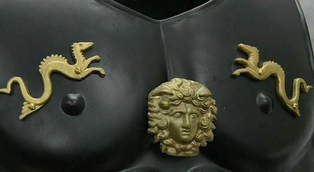 MEDIEVAL KNIGHT ARMOUR Greek Helmet With Muscles Armor Corinthian ...