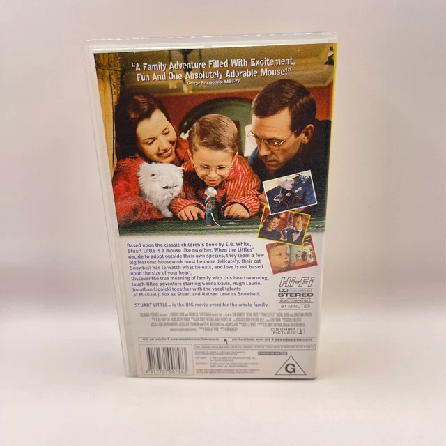 STUART LITTLE (VHS 1999) Starring Geena Davis & Hugh Laurie $4.95 ...