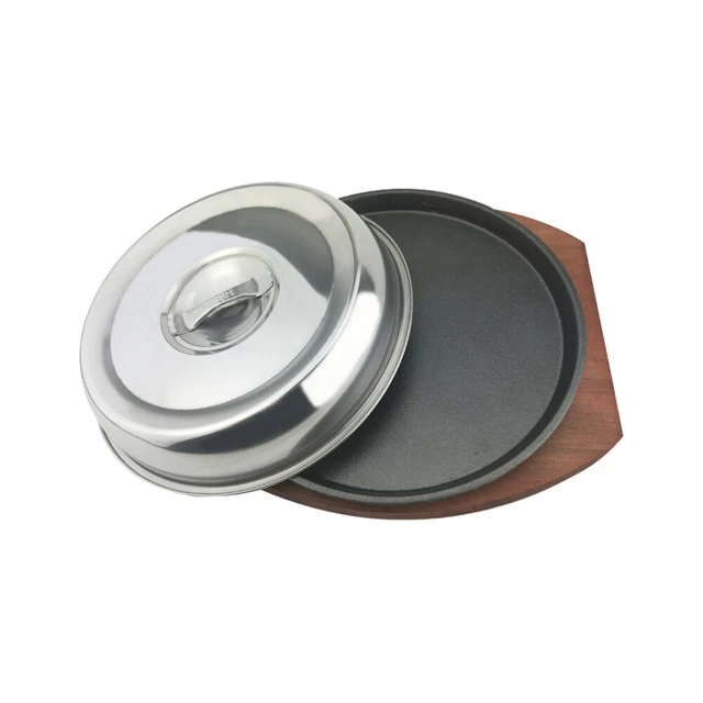 STEAK COVER LID Bbq Stovetop Pan Steak Board Steak Griddle Plate £34.65 ...