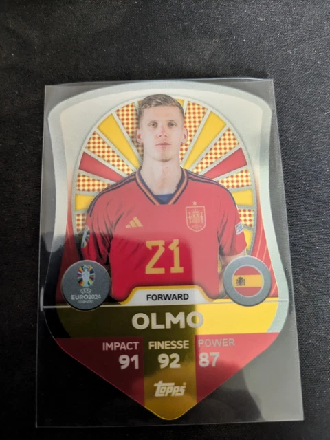 TOPPS MATCH ATTAX UEFA Euro 2024 Dani Olmo Spain Pro Elite Shield ...