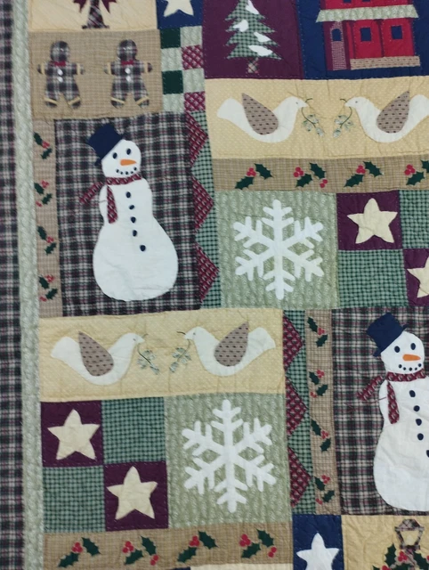 VINTAGE HANDMADE LOVELY "The City Stitcher" Multicolor Quilt 210x162cm ...