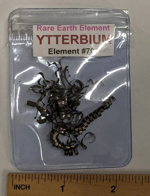 RARE EARTH ELEMENT #70 YTTERBIUM Mineral Specimen Crystals (#F809) $14. ...