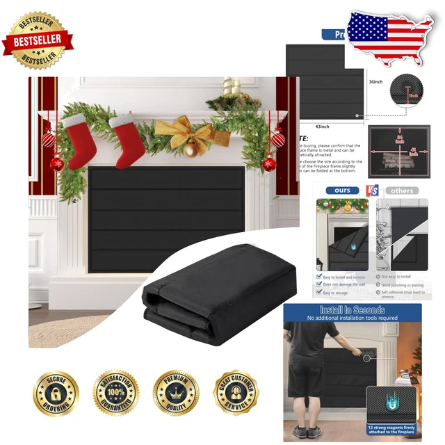 SPACE-SAVING 43&X36& FIREPLACE Draft Cover for Effective Energy Control ...