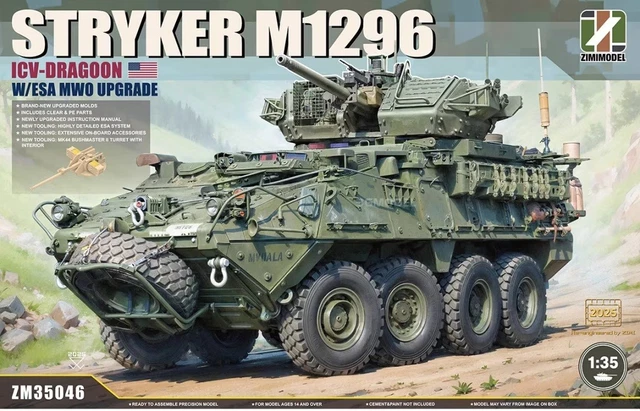 ZIMI MODEL 35046 1:35th scale M1296 Stryker ICV-Dragoon w/ESA MWO ...