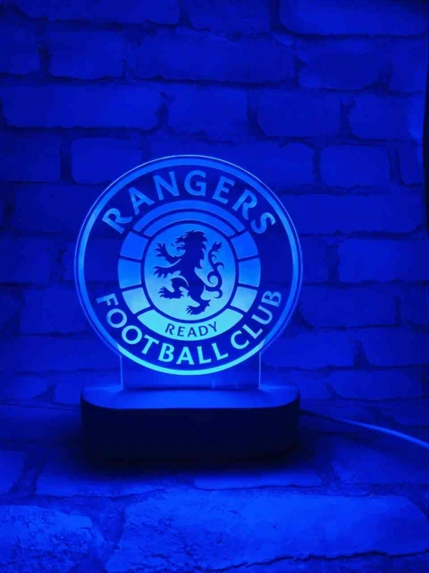 OFFICIAL GLASGOW RANGERS Football Club Crest Lightbox Light Brand new ...