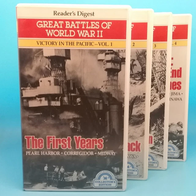 GREAT BATTLES OF World War II VHS 1987 Victory In The Pacific 4 Tape ...