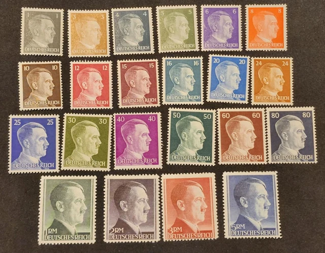 WW2 WWII GERMAN Third Reich Nazi Adolf Hitler head stamp collection lot ...