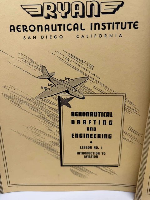 VINTAGE RYAN AERONAUTICAL Institute Aeronautical Plane Manuals 10 ...